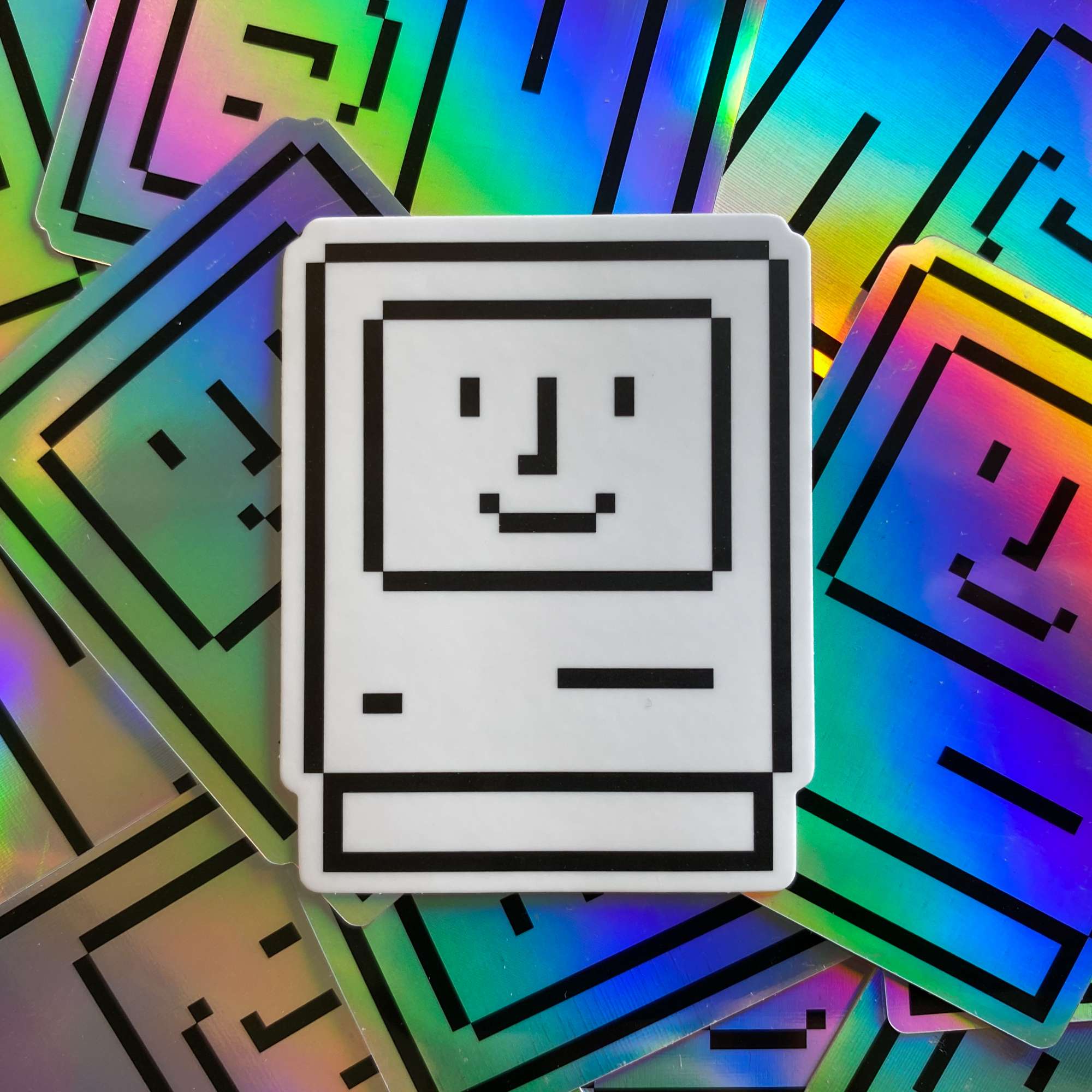 Happy Mac / Sad Mac Sticker Set – Glitchbits