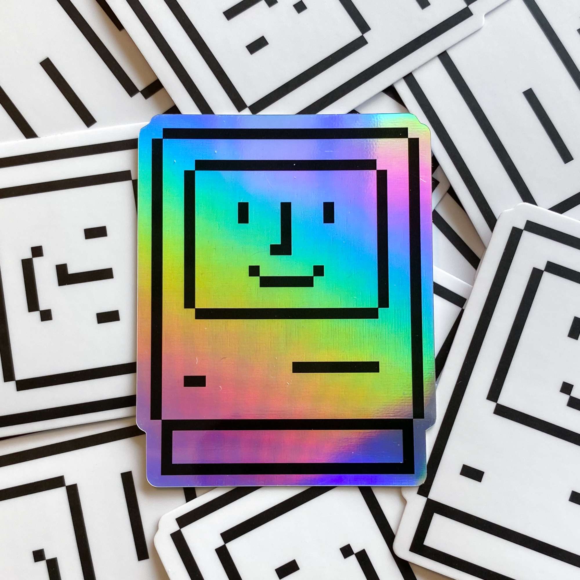 Happy Mac / Sad Mac Sticker Set – Glitchbits