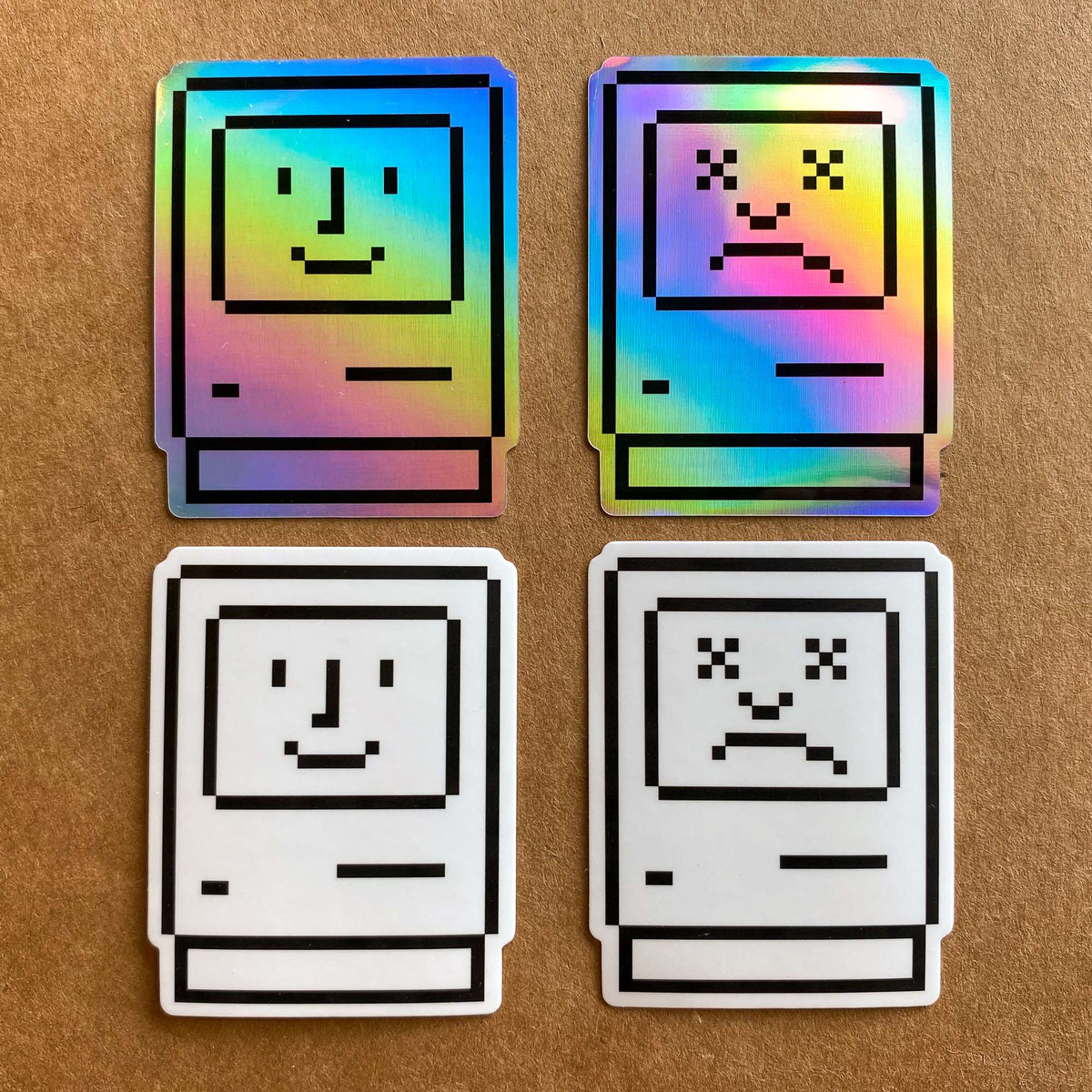 Happy Mac & Sad Mac Sticker Set – Glitchbits